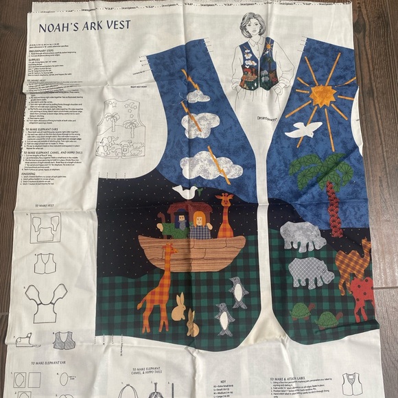 Office | Noahs Ark Vest Fabric Panel | Poshmark